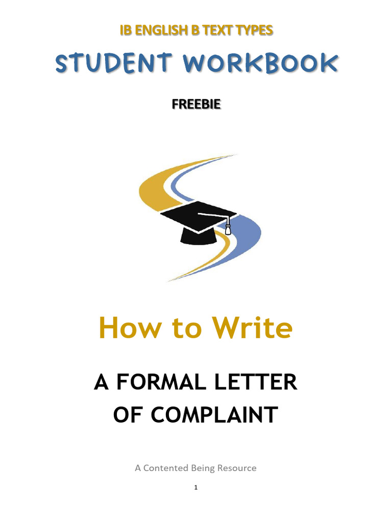 Freebie Ib Eng B Text Type How To Write A Letter of Complaint | PDF ...