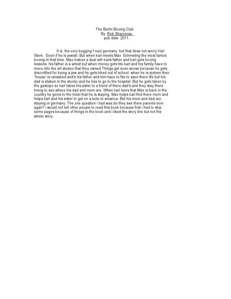 Berlin Boxing Club | PDF | Violence