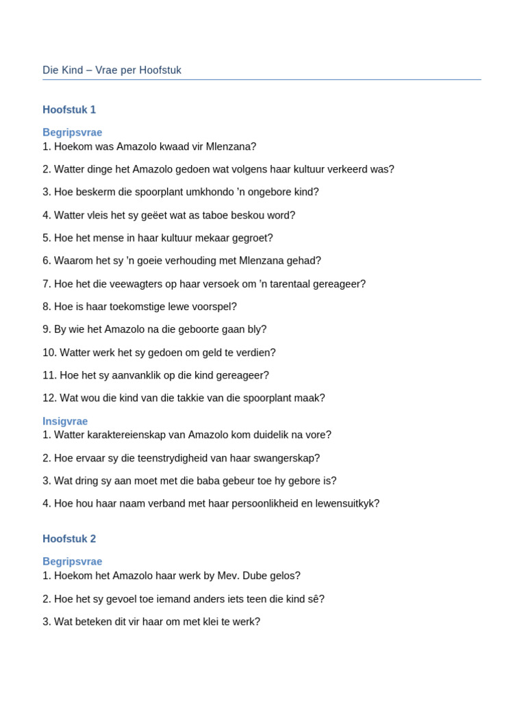 Die Kind Hfst1-4 Vrae | PDF