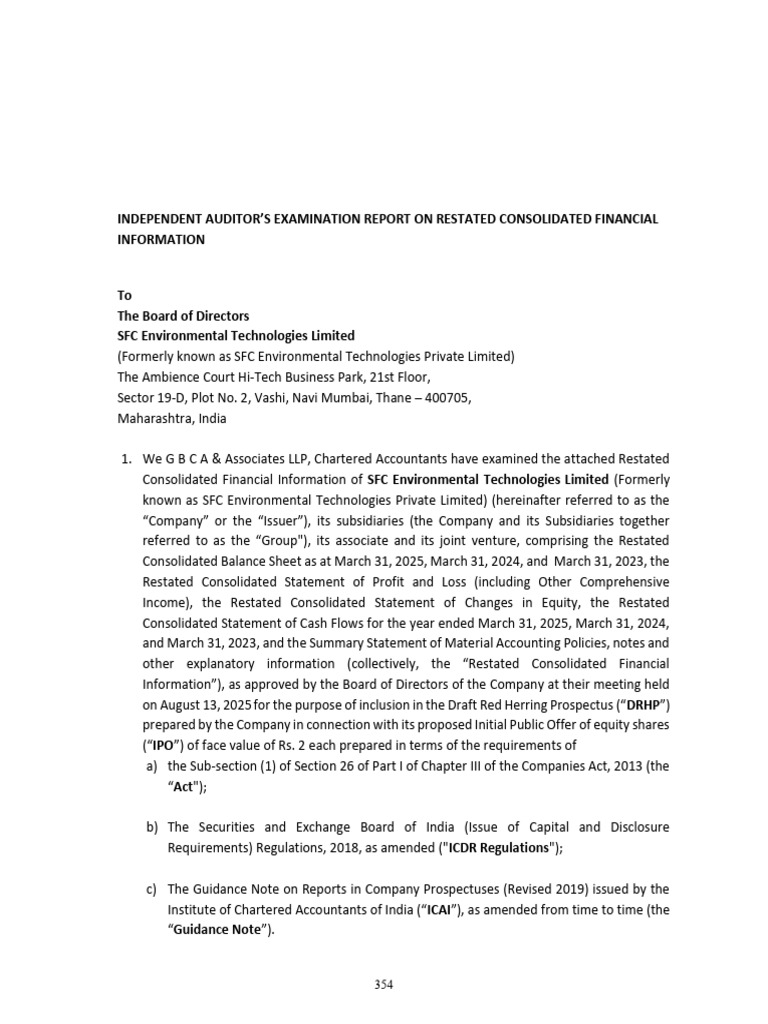 Restated FS-SFC Enviro-FY 2025.2024 & 2023 | PDF | Auditor's Report | Audit
