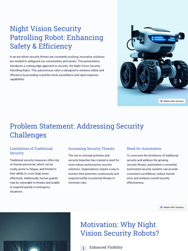 Night Vision Security Patrol Robot | PDF | Securities | Robot