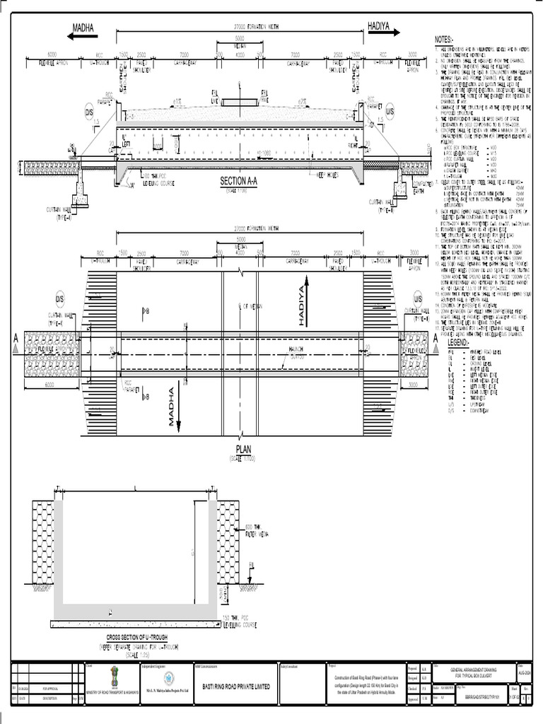 Old Drawing of Box Culvert at 09+179 | PDF | Road Transport | Transport