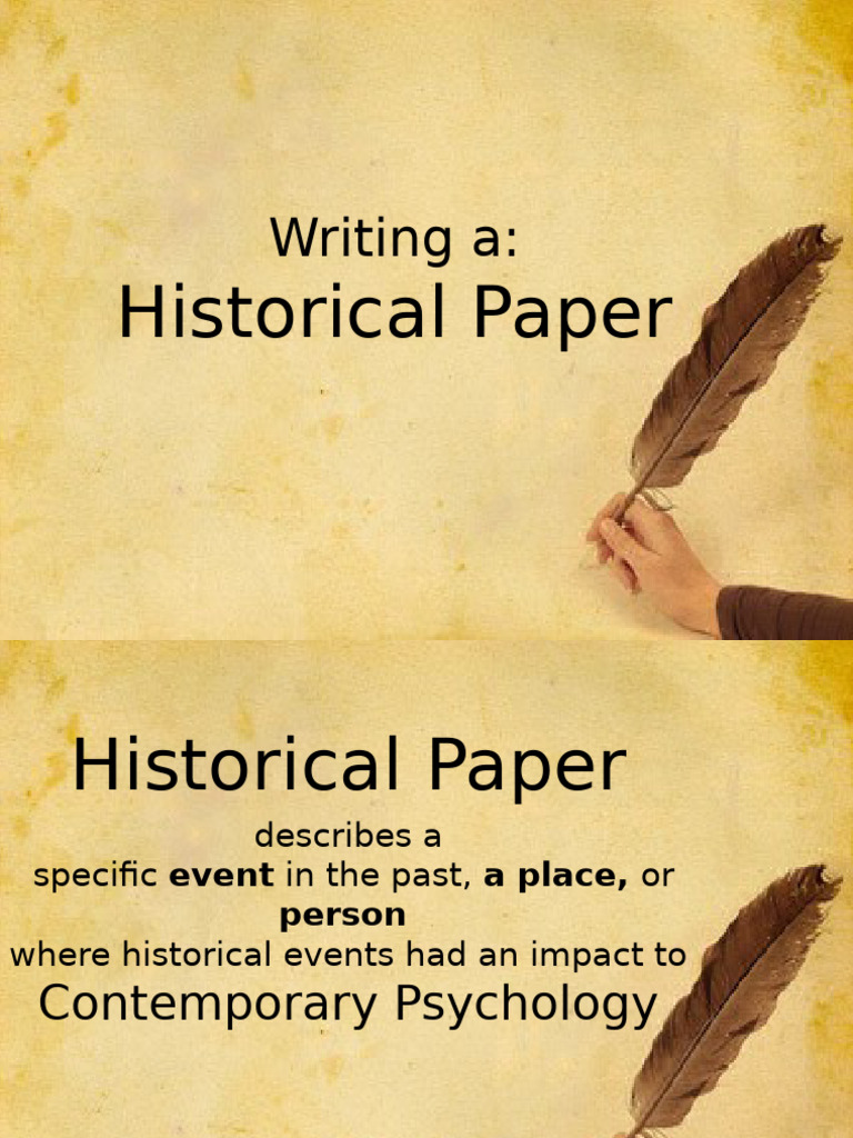 Writing Historical Paper | PDF