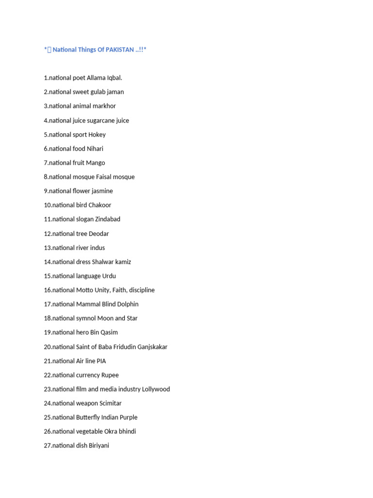 All Pakistan Nationality by Saeed Anwar | PDF