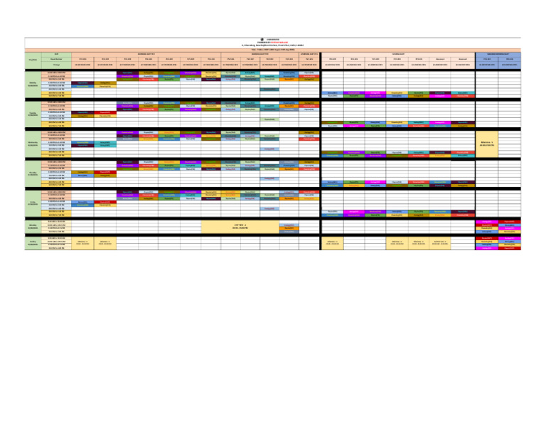 Time - Table - Week 34 - 18th August - 24th August 2025 | PDF | Physical Sciences | Natural Sciences