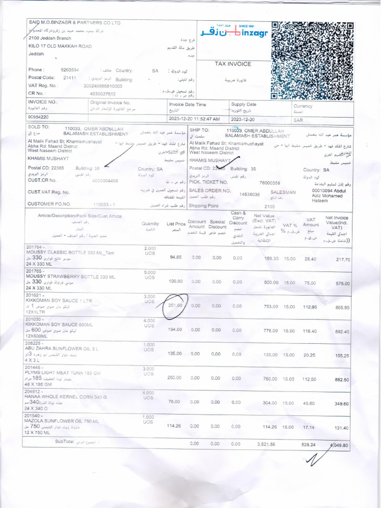 Sample Invoice A4 | PDF