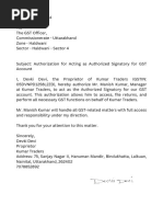 GST Authorization for Company Representation | PDF