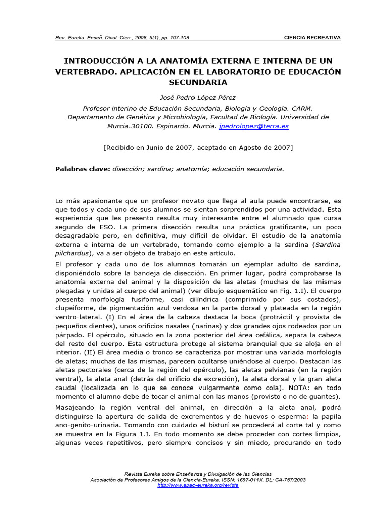 Anatomia Pez | PDF | Branquia | Anatomía