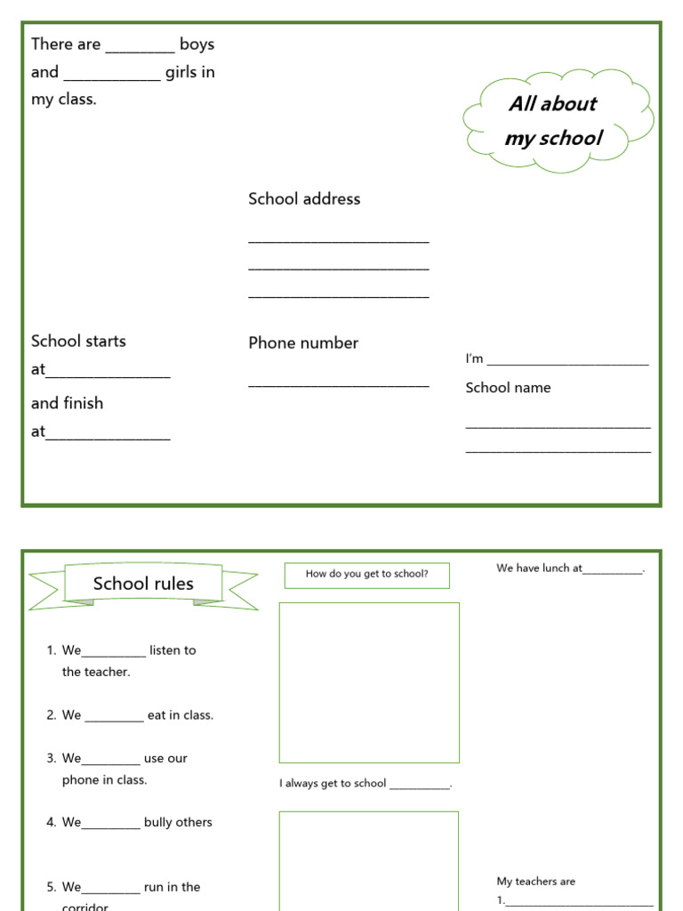 School Information and Rules Template | PDF