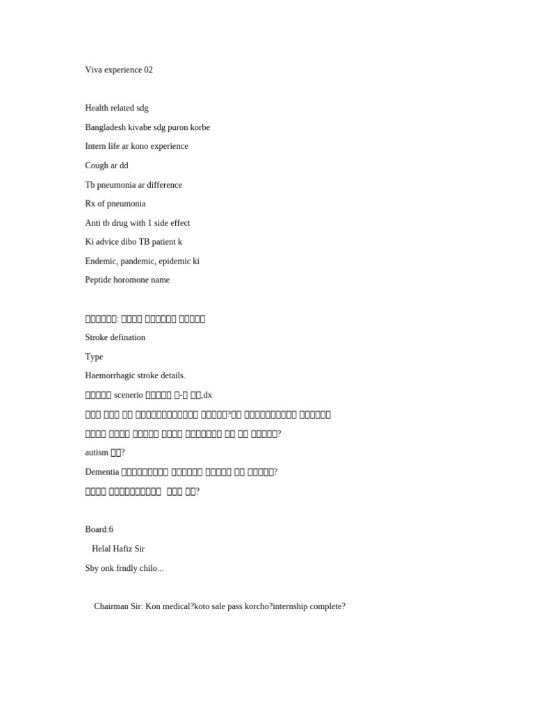 48 BCS Viva Experience | PDF