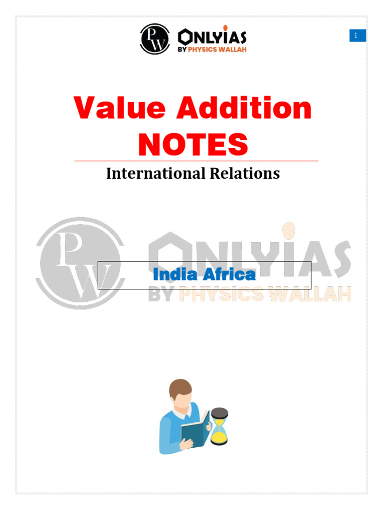 India Africa - Value Addition Notes | PDF | Israel | World Politics