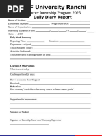 Internship Daily Report | PDF