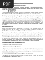 Types and Definition of Evidence in India | PDF | Evidence (Law) | Witness