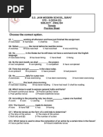 Tenses Practice Questions With Answer | PDF | Grammatical Tense | Verb