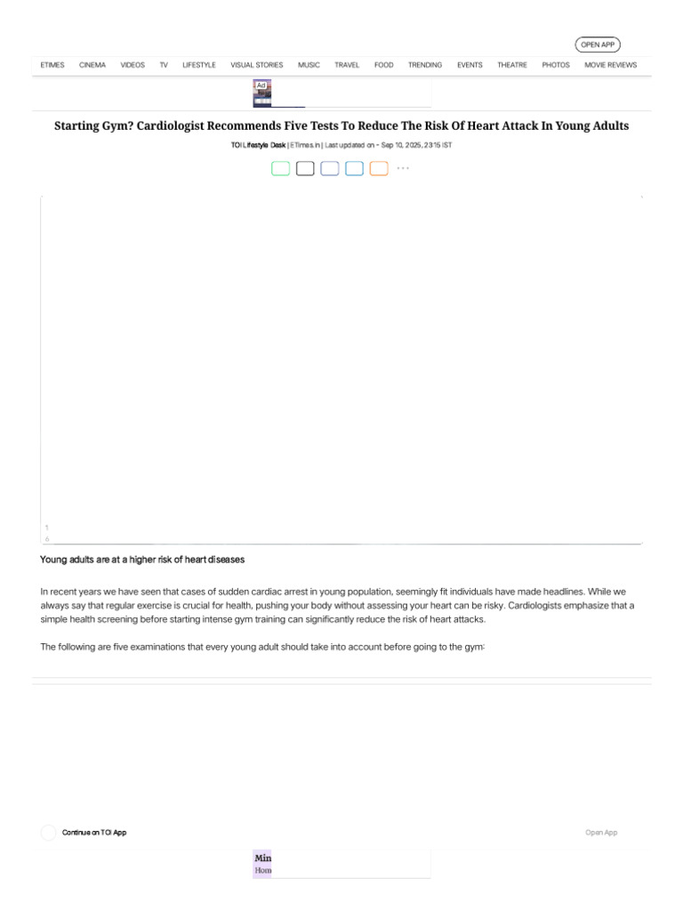 Essential Heart Tests for Young Gym-Goers | PDF | Heart | Coronary ...