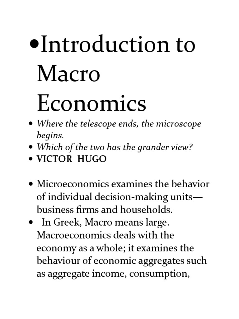 Understanding Macroeconomics Basics | PDF | Macroeconomics | Economics