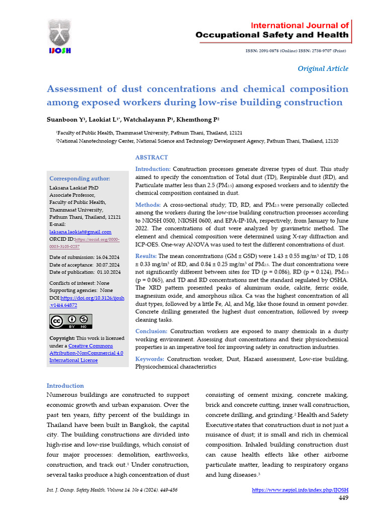 MSc4 Lusiana OE 601 Cement Yaoware Suanboon | PDF | Particulates ...
