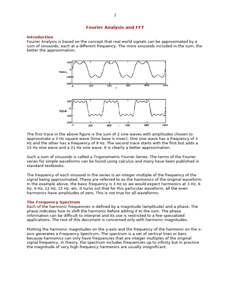 Fourier Analysis and FFT Basics | PDF | Decibel | Sine Wave