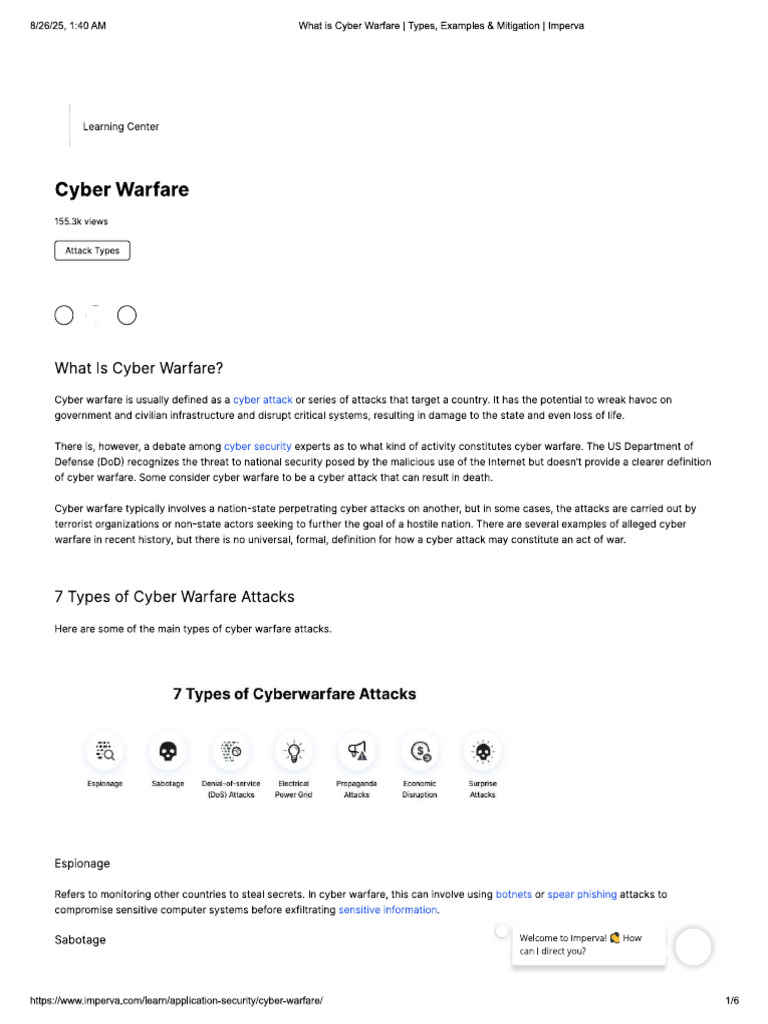 Intro To Cyber Warfare | PDF