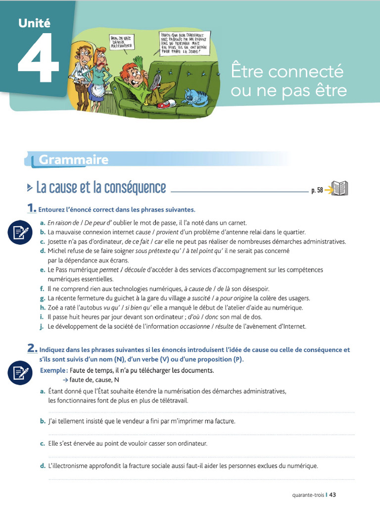 Unite 4 Cahier | PDF