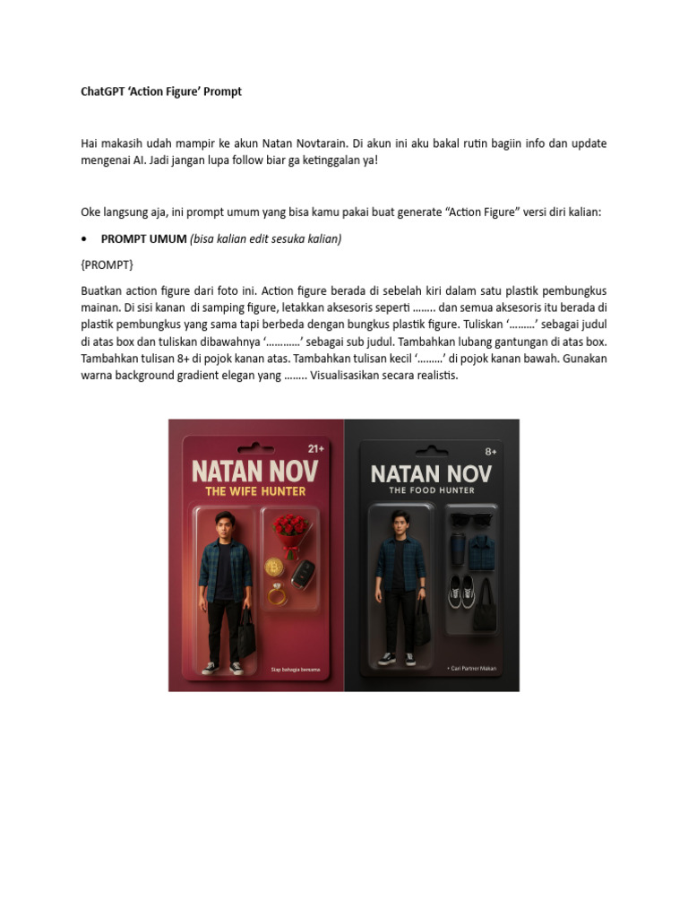 Prompt Action Figure Kreatif AI | PDF