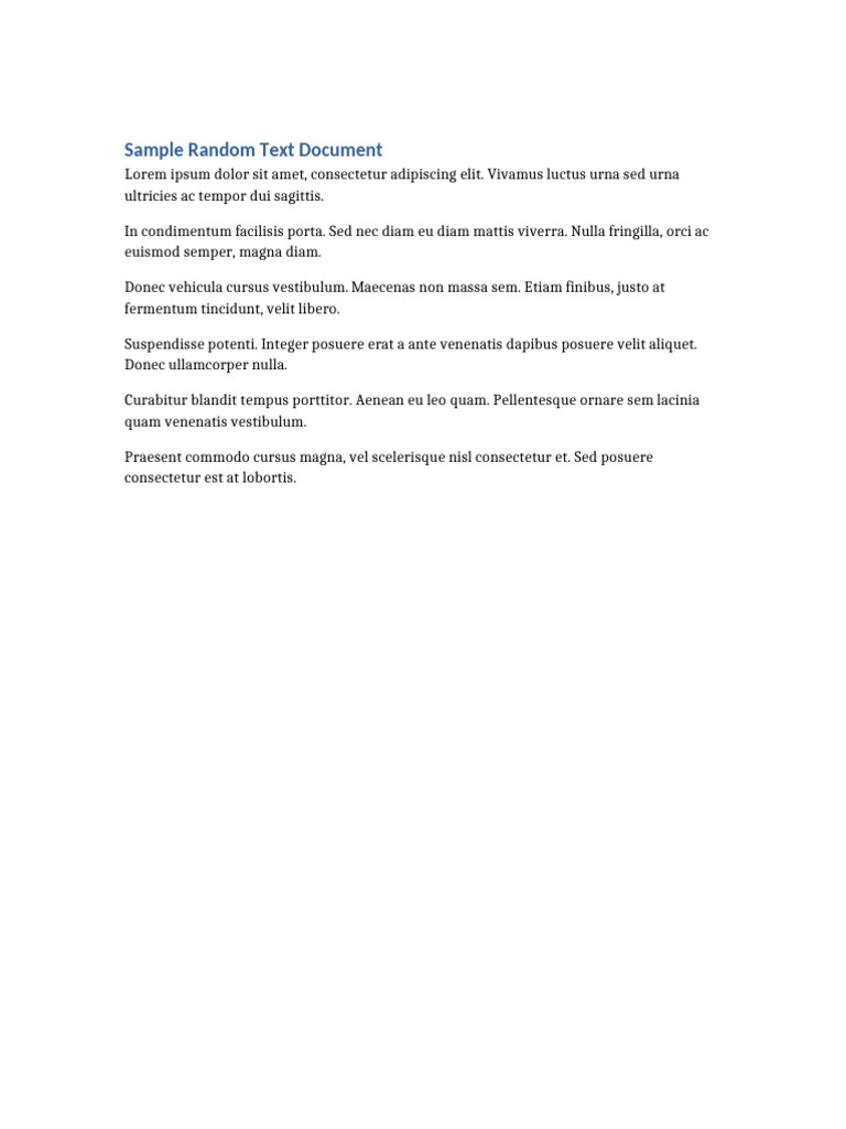Random Text | PDF
