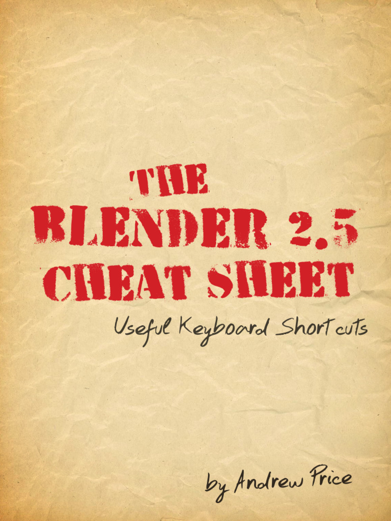 Blender 2.5 Keyboard Shortcuts Guide | PDF | Blender (Software ...
