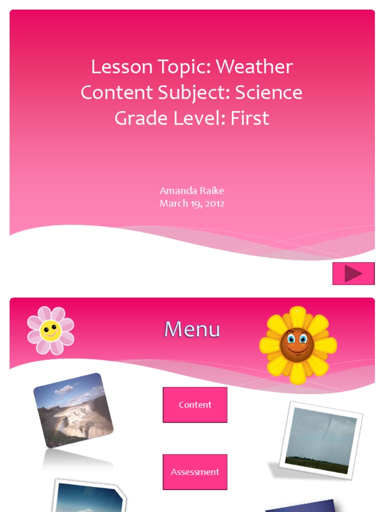First Grade Weather Science Lesson | PDF | Thunderstorm | Atmosphere Of ...
