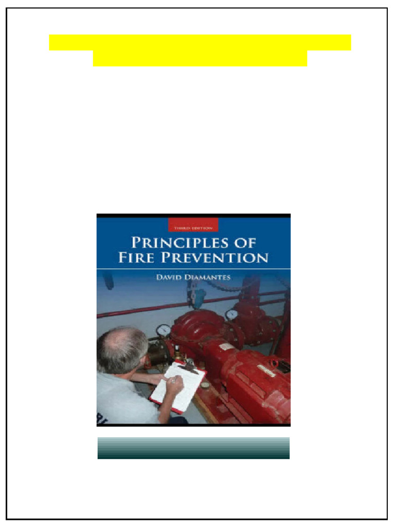 Principles of Fire Prevention Third Edition David Diamantes PDF ...