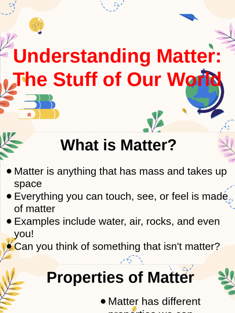 Understanding Matter and Its Properties | PDF | Chemical Substances ...