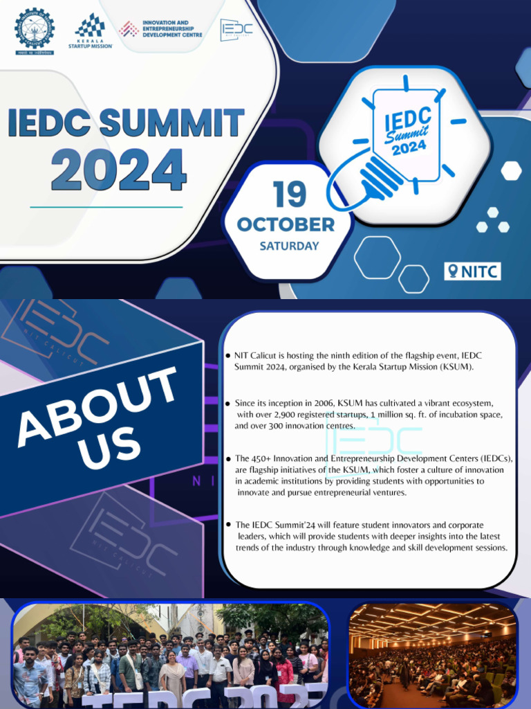Brochure - IEDC Summit'24 Marketing Brochure NIT Calicut - Compressed | PDF
