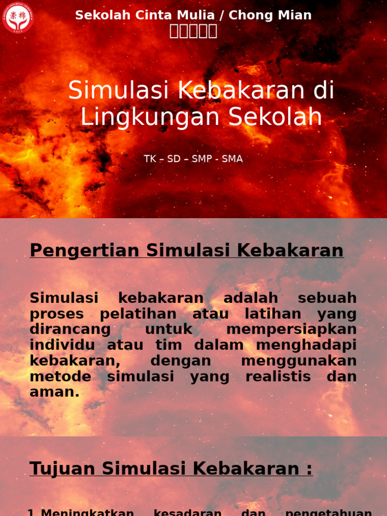 Simulasi Kebakaran di Sekolah Cinta Mulia | PDF