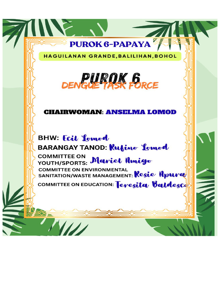 Purok Welcome | PDF