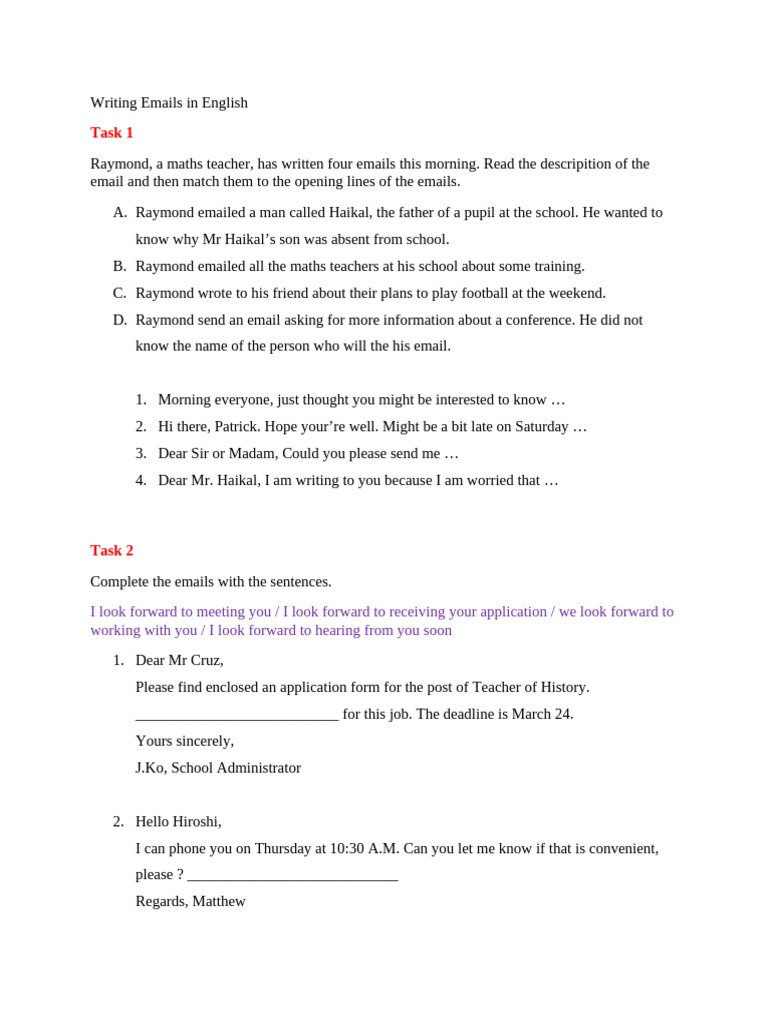 Writing Effective Emails in English | PDF