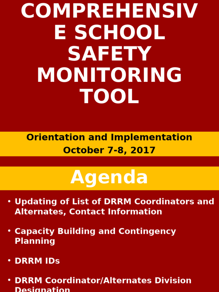 Comprehensive School Safety Tool Guide | PDF | Risk Management | Risk
