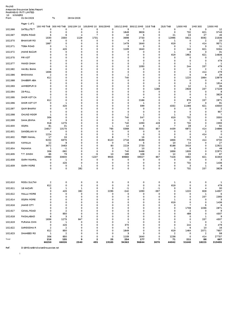 April 2025 Sales Report for PharmEvo | PDF