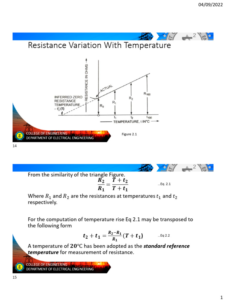 Temperature Resistance Variation Analysis | PDF | Electrical Conductor ...
