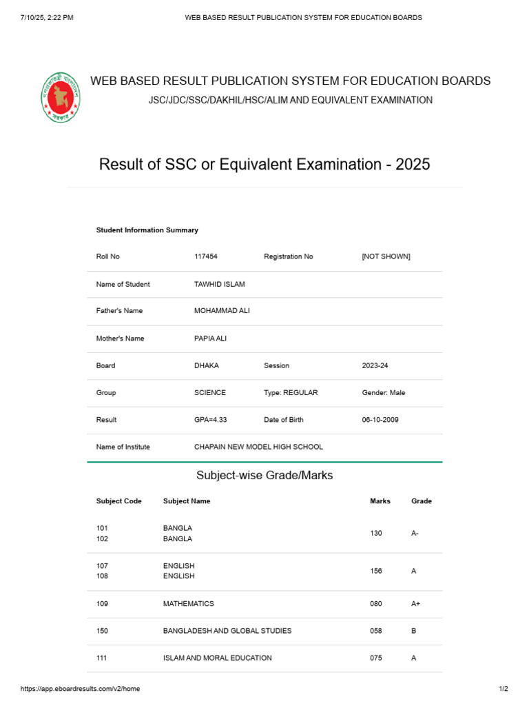 Web Based Result Publication System For Education Boards | PDF ...