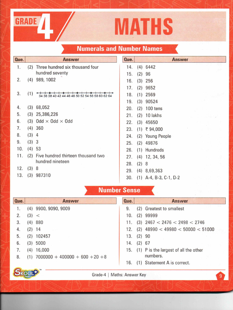 Grade 4 Allen Math Solution | PDF