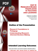 Research Based Knowledge and Principle of Teaching and Learning | PDF ...