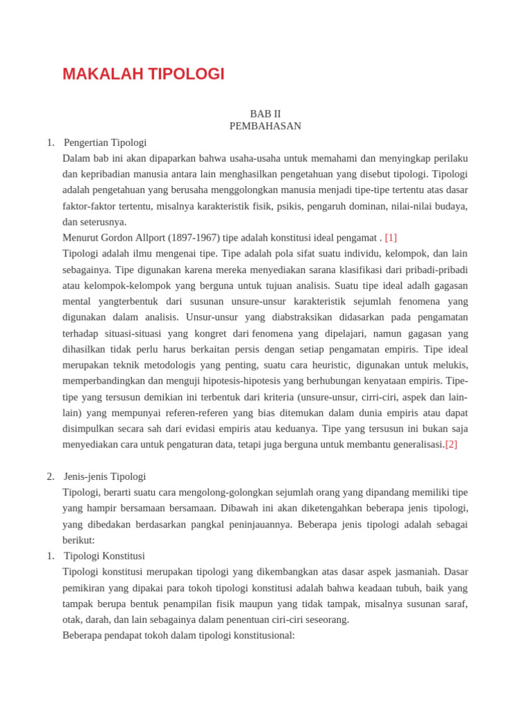 Pengertian dan Jenis-Jenis Tipologi Manusia | PDF