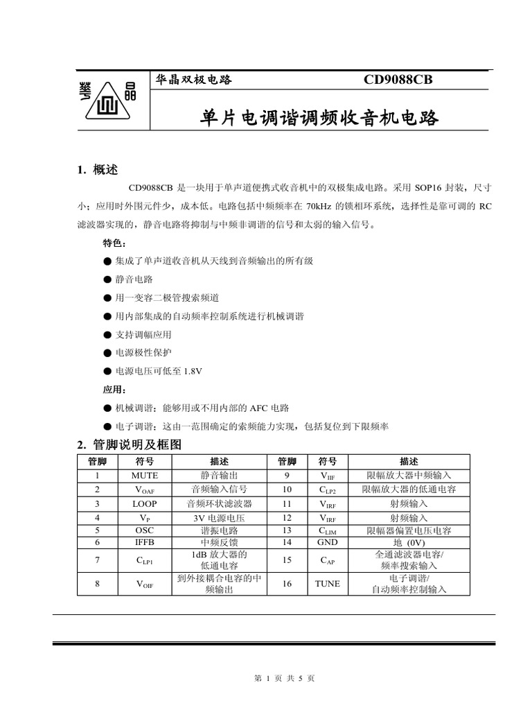 CD9088CB Datasheet Overview | PDF