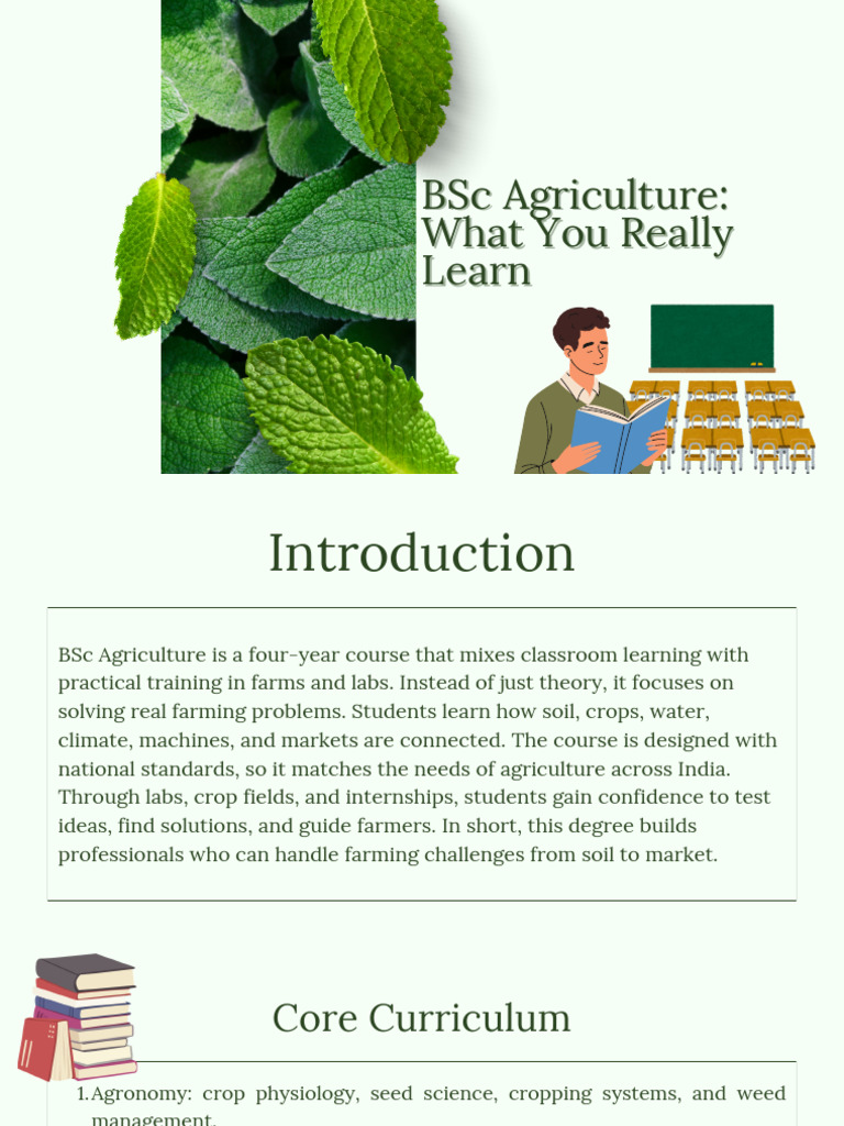 BSC Agriculture: Building Skills For A Sustainable Future | PDF ...