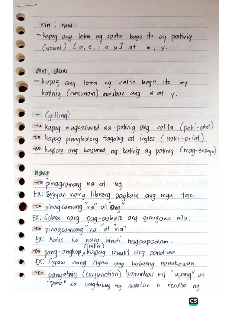 Filipino Notes | PDF