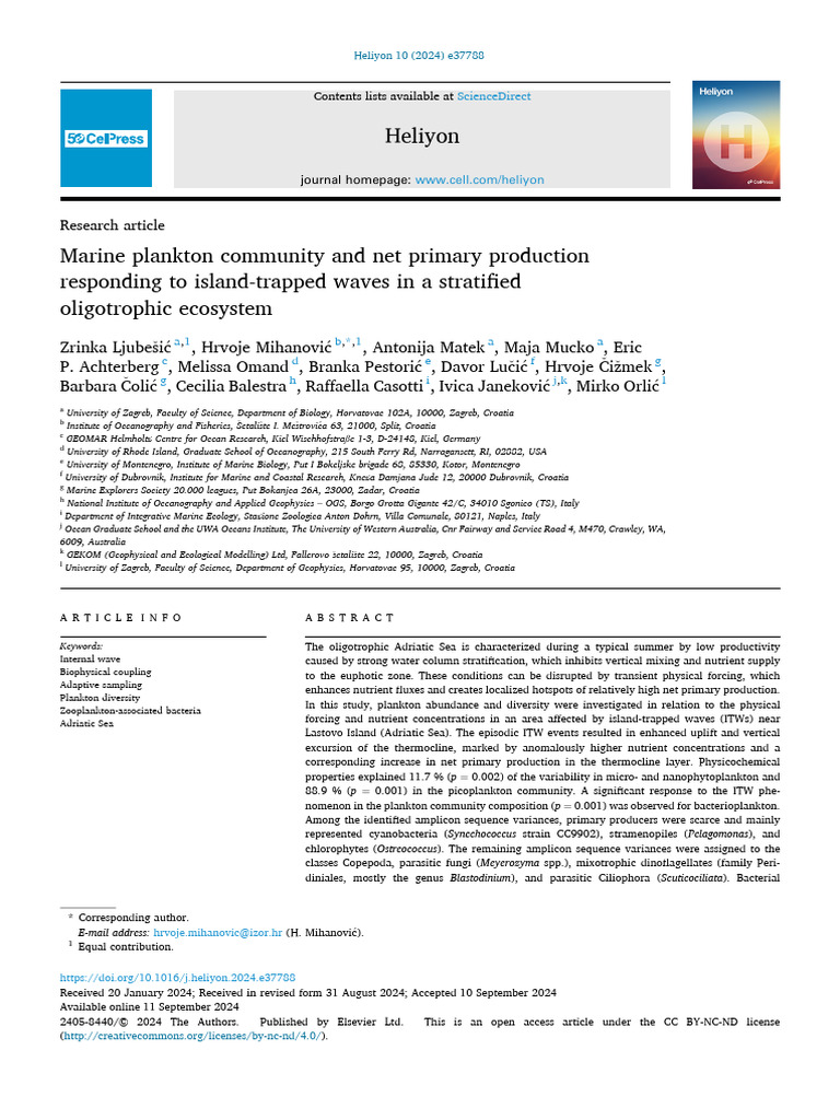 Marine Plankton Community and Net Primary Producti | PDF | Primary ...