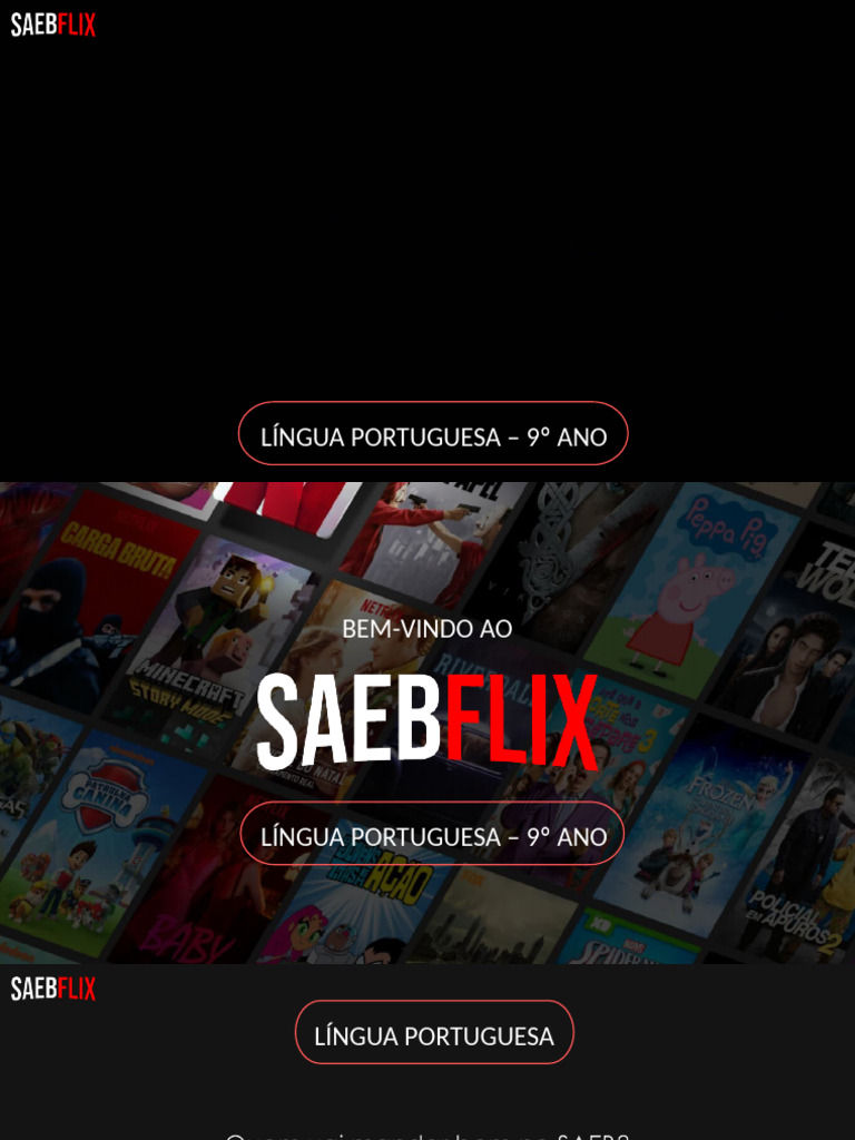 SAEB Flix: Aprendizado em Português | PDF | Diários de um Vampiro | Mario