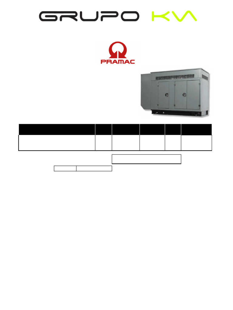 Proforma - Pramac Generac 70 Kva Gas Natural | PDF