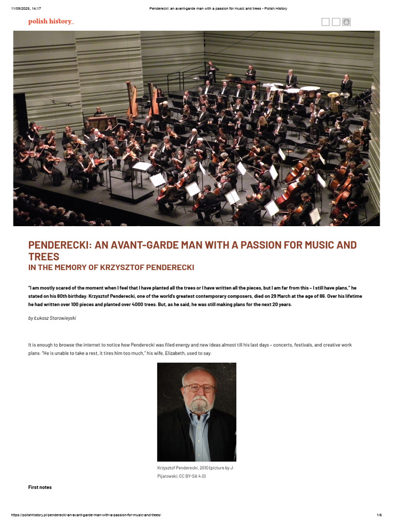 Penderecki - An Avant-Garde Man | PDF