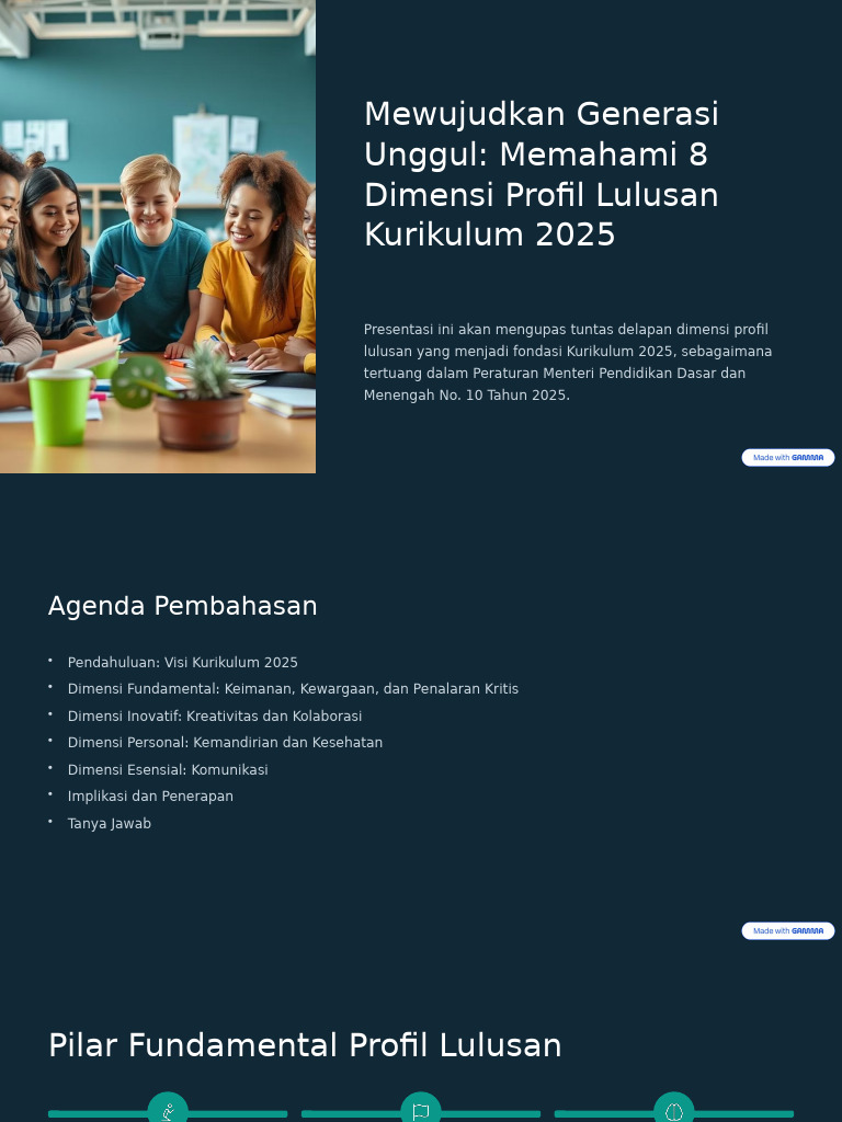 8 Dimensi Profil Lulusan Kurikulum 2025 | PDF
