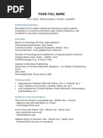 BTech Student Resume Template | PDF